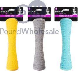 Wholesale Smart Choice Rubber Textured Baton Dog Toy 22cm Assorted ...