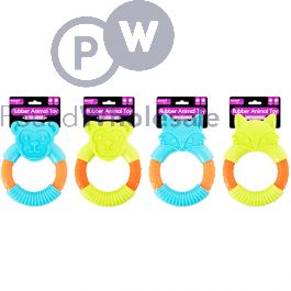 Wholesale Smart Choice Squeaky Animal Rubber Ring Dog Toy Assorted ...