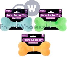 Wholesale Smart Choice Foam Rubber Bone Dog Toy 16cm Assorted Colours ...