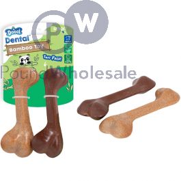 Wholesale Smart Choice Dental Bamboo Bone Dog Toy 2 Pack | Pound Wholesale