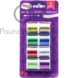 Wholesale Sewing Box Assorted Colour Metallic Sewing Thread 30m 8 Pack ...