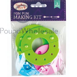 Wholesale Sewing Box Pom Pom Making Kit 3 Pack | Pound Wholesale