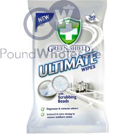 Wholesale Green Shield Ultimate Wipes 30 Sheets | Pound Wholesale