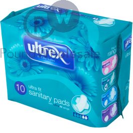 Wholesale Ultrex Ultra Fit Sanitary Pads With Wings 10 Pack | Pound ...