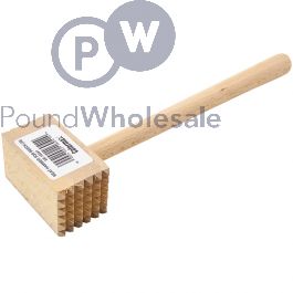 Wholesale Beech Wood Square Meat Hammer 36cm | Pound Wholesale