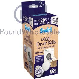 Wholesale Swirl Wool Dryer Balls 2 Pack | Pound Wholesale