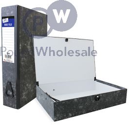 Wholesale Just Stationery A4 Black Box File With Document Clip | Pound ...