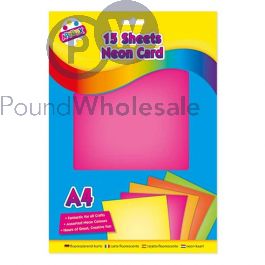 Wholesale Artbox A4 Assorted Colour Neon Craft Card 15 Sheets | Pound ...