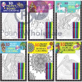 Wholesale Artbox 3d Velvet Board Colouring Set Assorted | Pound Wholesale