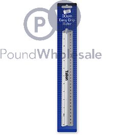 Wholesale Just Stationery Easy Grip Ruler 30cm | Pound Wholesale