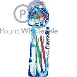 Wholesale Fluorodine Medium Active Deep Clean Flexi Head Toothbrushes 2 ...