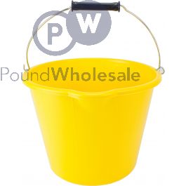 Wholesale Heavy Duty Yellow Builders Bucket 14l | Pound Wholesale