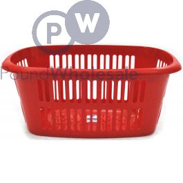 Wholesale Rectangular Laundry Basket Glitter Red | Pound Wholesale