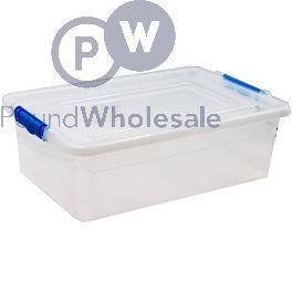 Wholesale Clear Click 'n' Store Under Bed Lidded Storage Box 32 Litre ...
