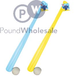 Wholesale Hoot Plastic Baseball Set 2pc Assorted Colours | Pound Wholesale
