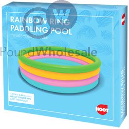 Wholesale Hoot Rainbow Ring Pvc Paddling Pool 1.57m X 0.46m | Pound ...