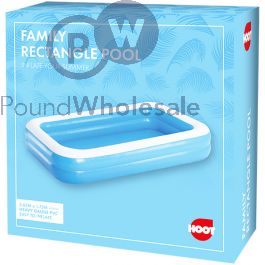 Wholesale Hoot Family Pvc Rectangle Paddling Pool 2.62m X 1.75m | Pound ...