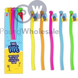 Wholesale Hoot Twirl Pipe Toy 60cm Cdu Assorted Colours | Pound Wholesale