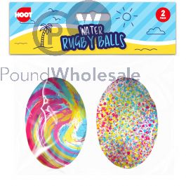 Wholesale Hoot Assorted Water Rugby Balls 2 Pack | Pound Wholesale