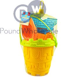 Wholesale Hoot Beach Sandcastle Bucket Set 6pc | Pound Wholesale