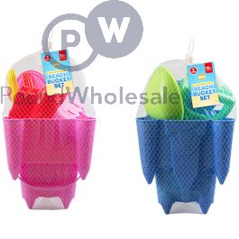 Wholesale Hoot Beach Bucket Sandcastle Set 7pc Assorted Colours | Pound ...