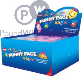 Wholesale Hoot Squeezy Stretchy Funny Face Balls Cdu Assorted | Pound ...