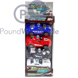 Wholesale Pull-back Police Cars 4pc | Pound Wholesale