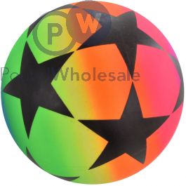 Wholesale Large Stars Neon Ball 9" | Pound Wholesale
