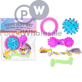 Wholesale World Of Pets Puppy Play Set 5pc | Pound Wholesale