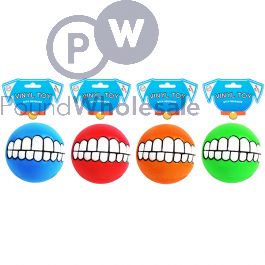 Wholesale World Of Pets Vinyl Squeaky Smile Ball Dog Toy Assorted ...