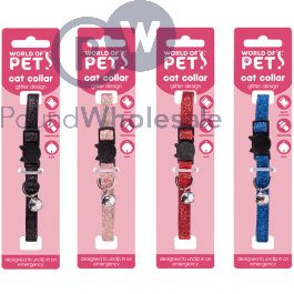 Wholesale World Of Pets Glitter Car Collar 20cm-30cm Assorted Colours ...