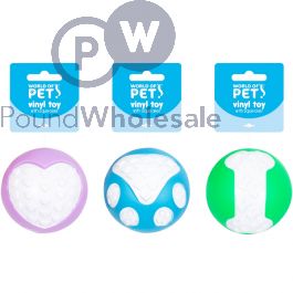 Wholesale World Of Pets Squeaky Vinyl Dog Toy 8cm Assorted | Pound ...