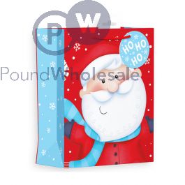 Wholesale Giftmaker Santa's Face Christmas Gift Bag Medium | Pound ...