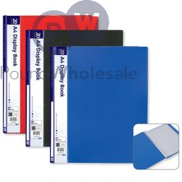 Wholesale A4 20 Pocket Display Book Assorted Colours | Pound Wholesale