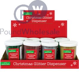 Wholesale Christmas Glitter Dispenser 100g Assorted Colours Cdu | Pound ...