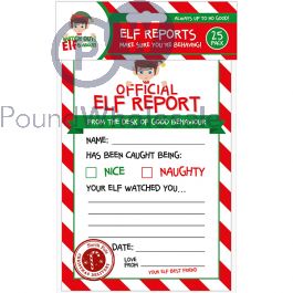 Wholesale Elf Behaviour Reports 21cm X 14cm 25 Pack | Pound Wholesale