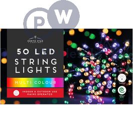 Wholesale Christmas Multicoloured 50 Led String Lights 4.5m | Pound ...