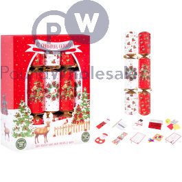 Wholesale Christmas Family Red Crackers 12" 10 Pack | Pound Wholesale