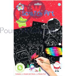 Wholesale Kids Create Rainbow Colours Christmas Scratch Art Set | Pound ...