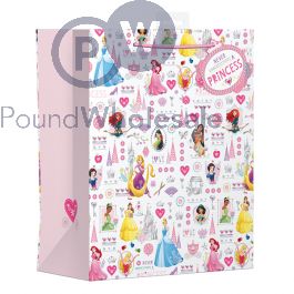 Wholesale Disney Pink Princess Gift Bag Large | Pound Wholesale